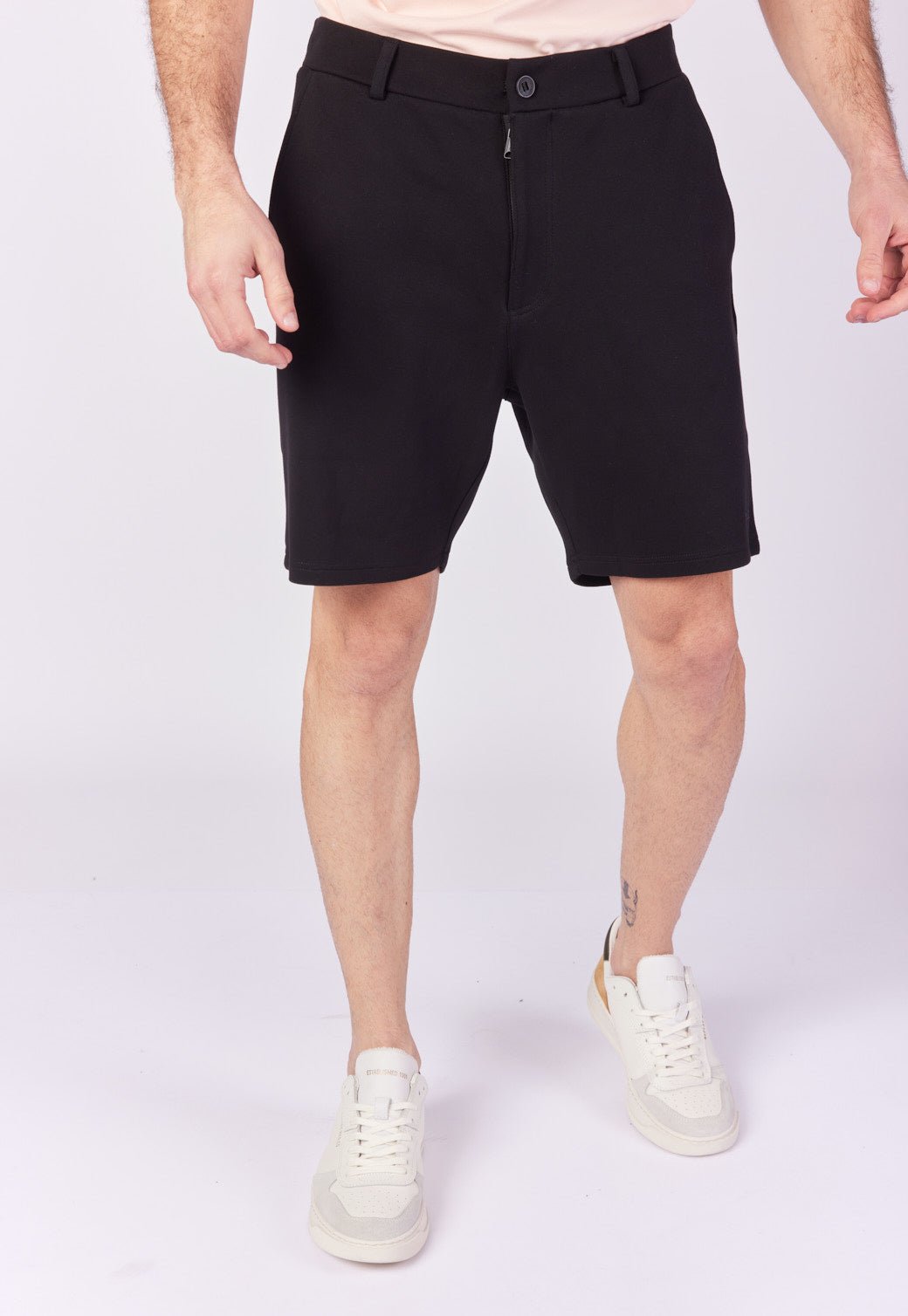 מכנסי צ'ינו קצרים מבד פיקה בצבע שחור גברים | ריפליי | ריפליי ג'ינס ...