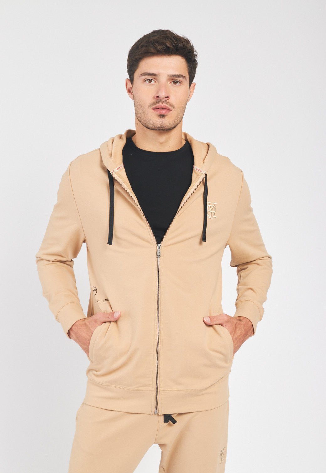 סווטשירט קפוצ'ון טרי גברים | ריפליי ג'ינס | Replay jeans